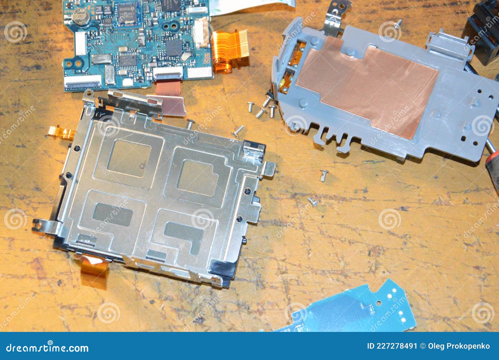 Repair and Disassembly of a Digital Camera Stock Image - Image of ...