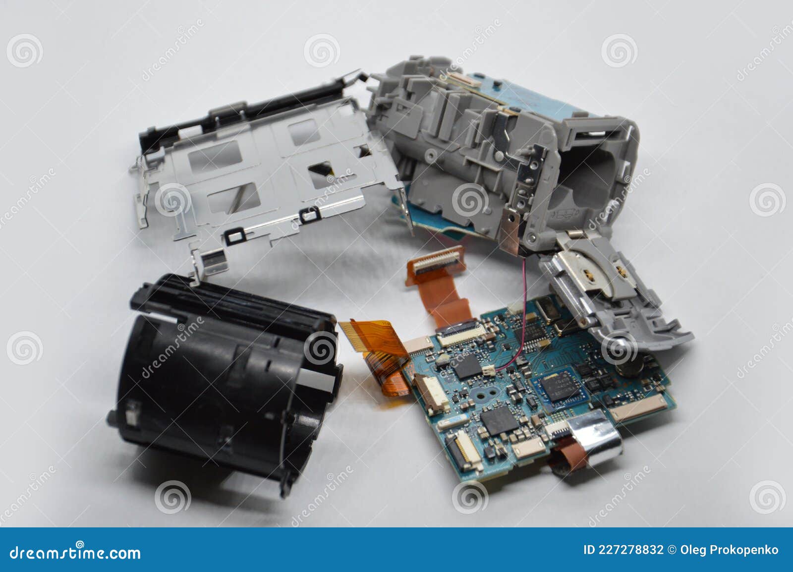 Repair and Disassembly of a Digital Camera Stock Photo - Image of ...