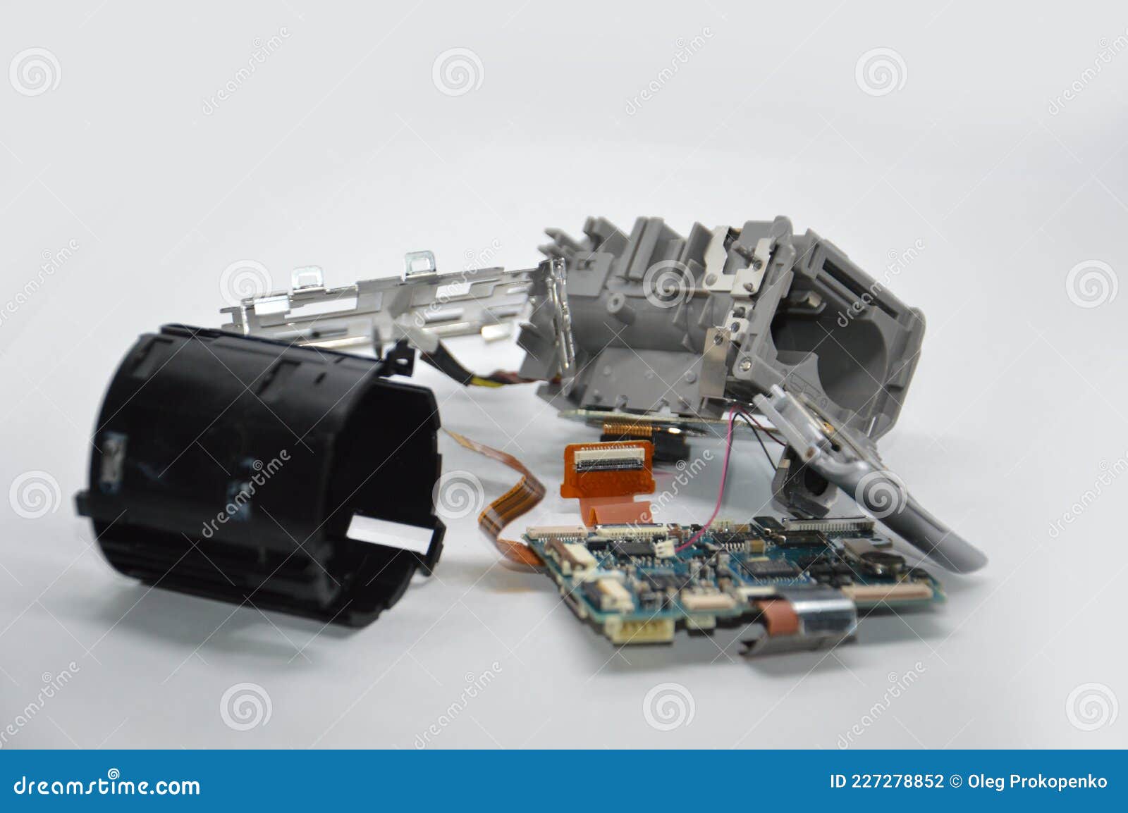 Repair and Disassembly of a Digital Camera Stock Photo - Image of tool ...