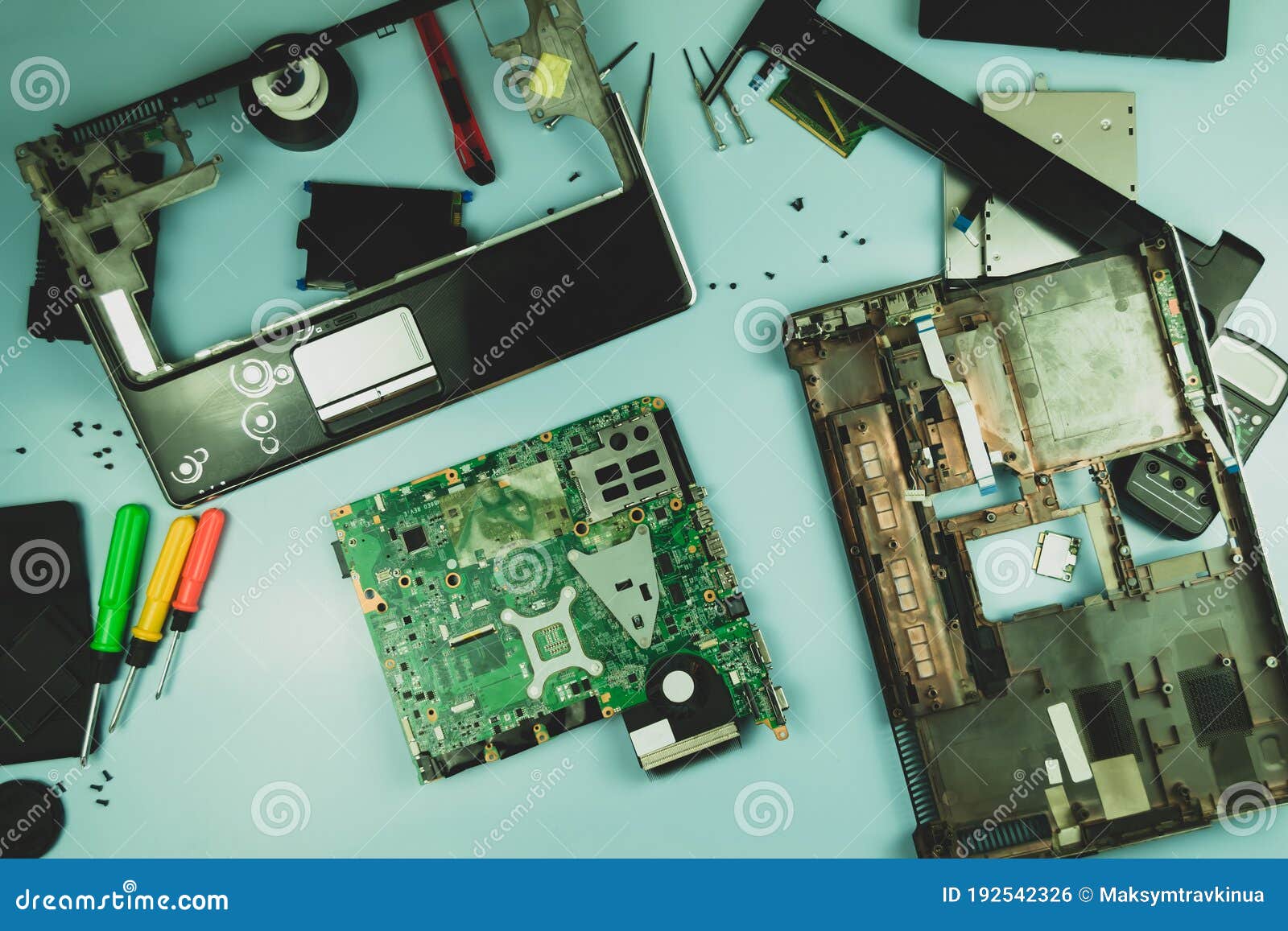 Repair, Disassembly, Laptop Cleaning Stock Photo - Image of upgrade ...