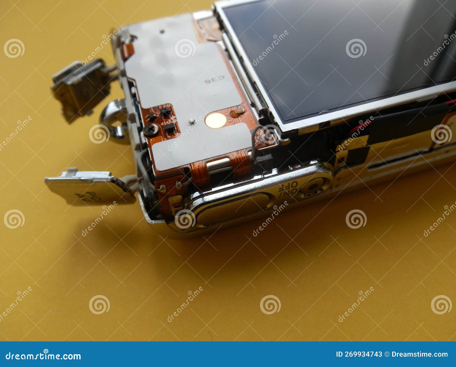 Repair and Disassembly of a Pocket Digital Camera Stock Image - Image ...