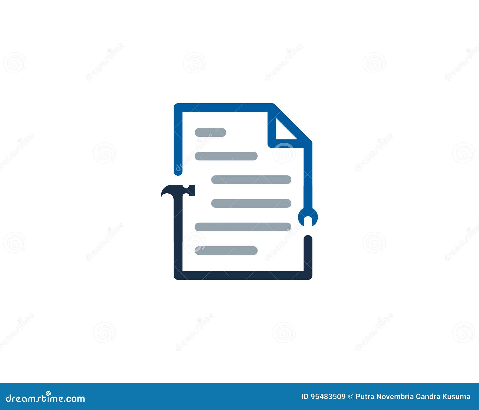 Repair Document Icon Logo Design Element Stock Vector - Illustration of ...