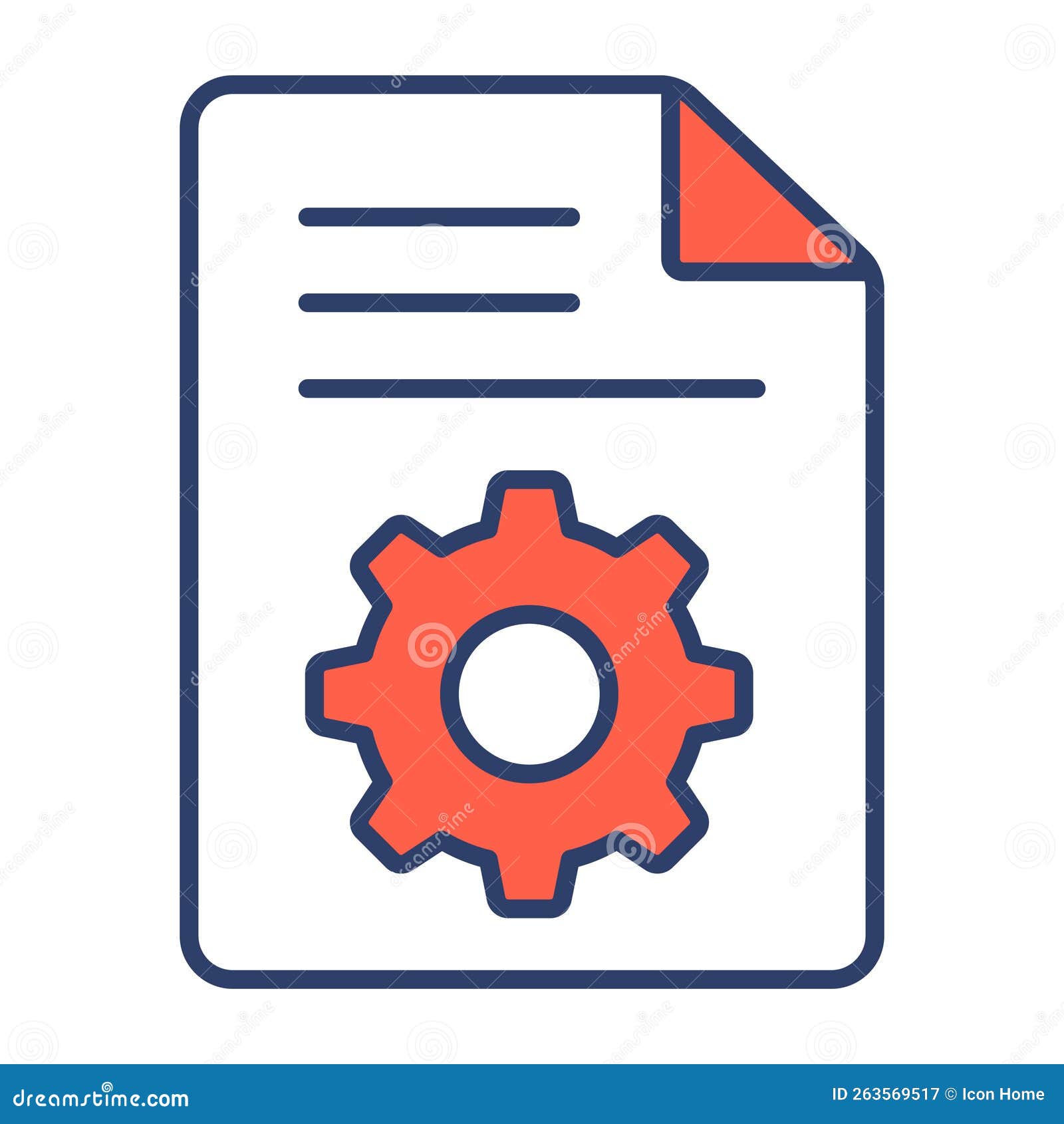 Repair Document Icon Modern Illustration Stock Vector - Illustration of ...