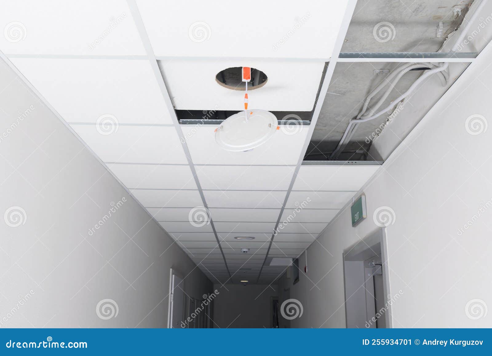 Repair of Electrical Wiring of Lighting, Hidden Installation of a Lamp ...