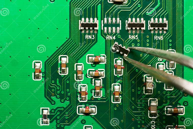 Repair Electronic Circuit Board Stock Image - Image of repair ...