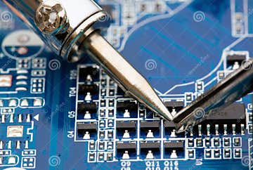 Repair of Electronic Components Stock Image - Image of silicon ...