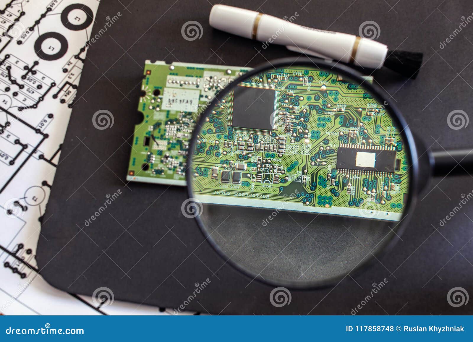 Repair of Electronics and Computers Stock Photo - Image of broker ...