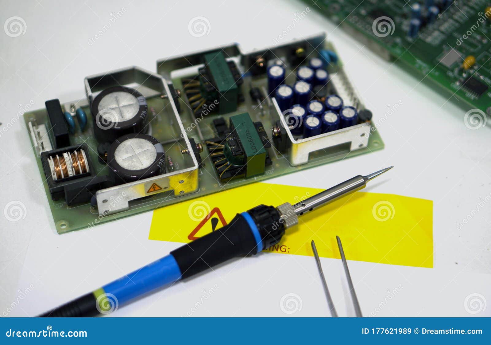 Repair of Electronics at the Master`s Workplace Stock Image - Image of ...