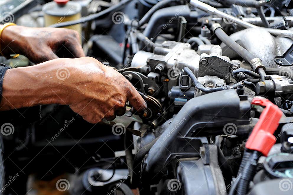 Repair of the engine stock photo. Image of accuracy, machines - 19947816