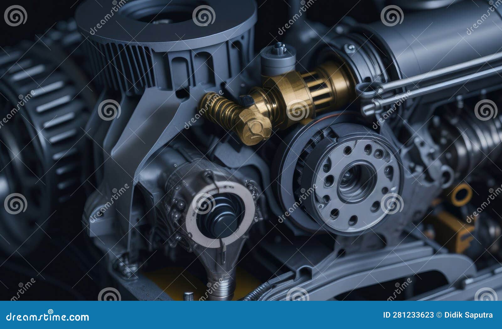 Repair of the Engine of the Car and Motor Stock Illustration ...