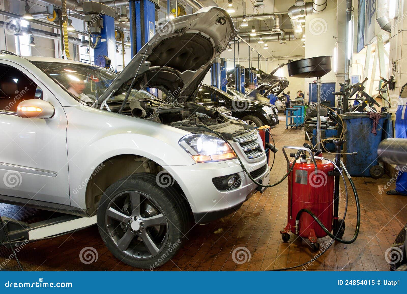Repair garage stock image. Image of replace, indoors - 24854015