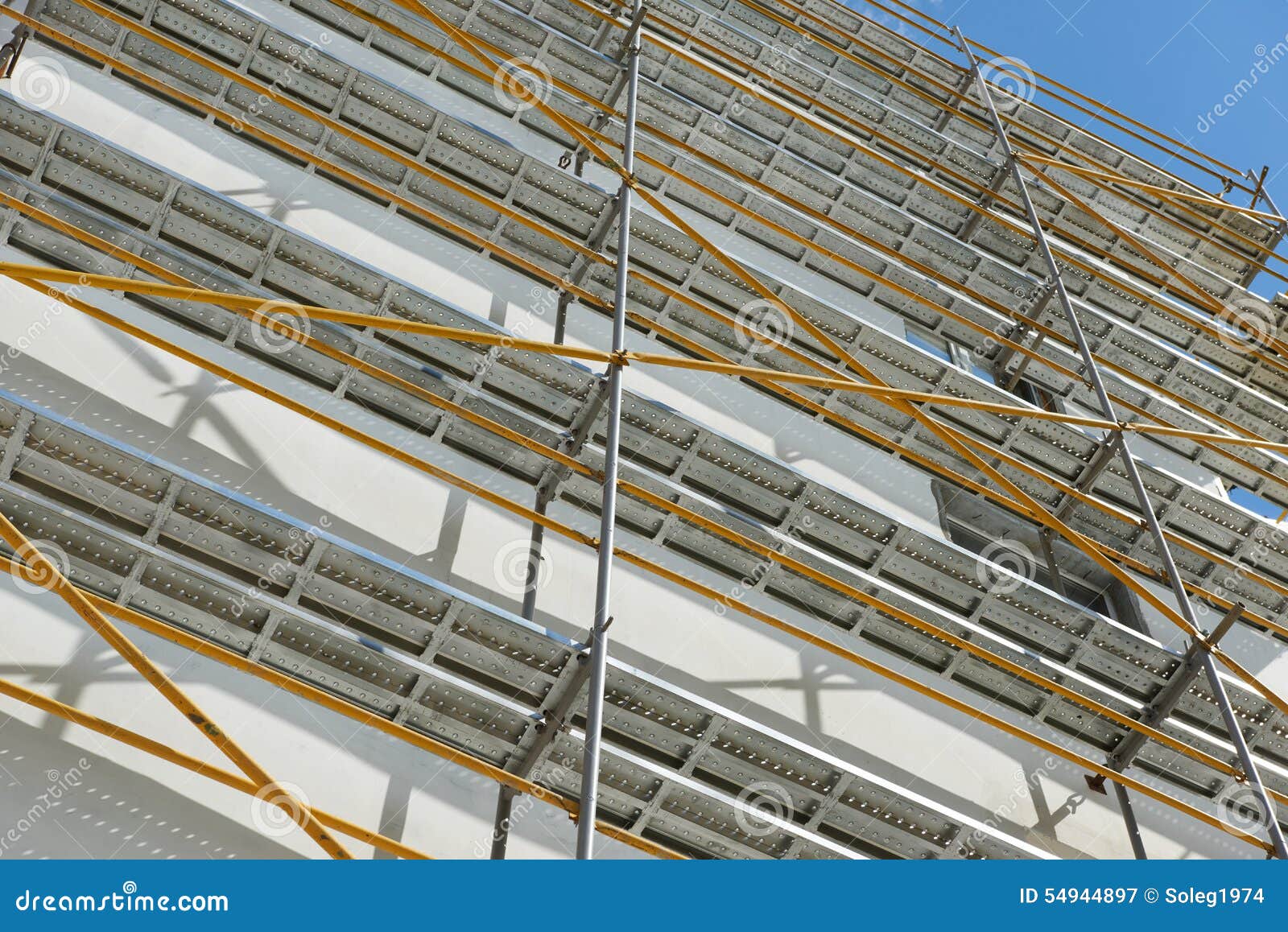 Repair home scaffolding stock image. Image of rooftop - 54944897