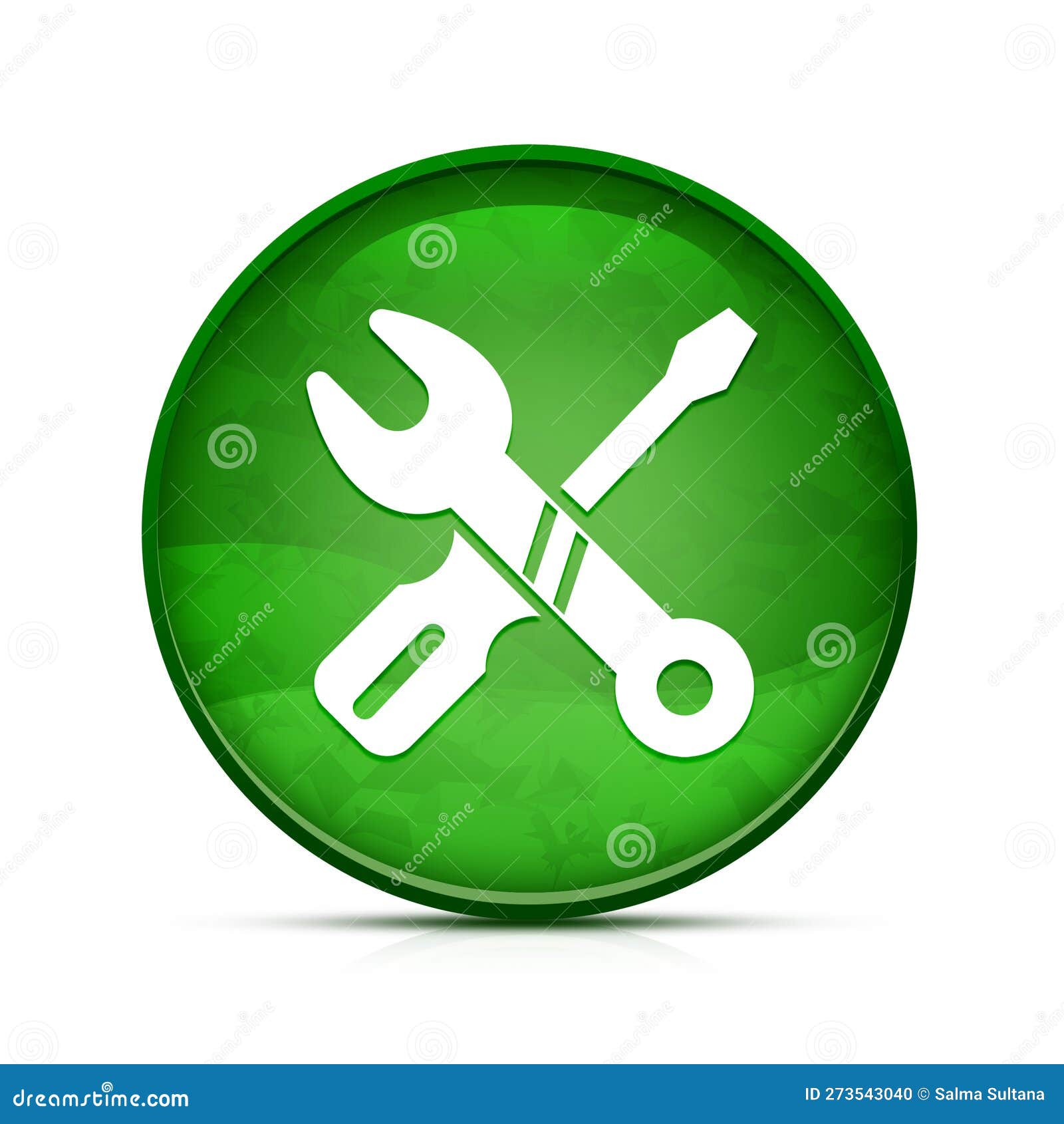Repair Icon on Classy Splash Green Round Button Illustration Stock ...