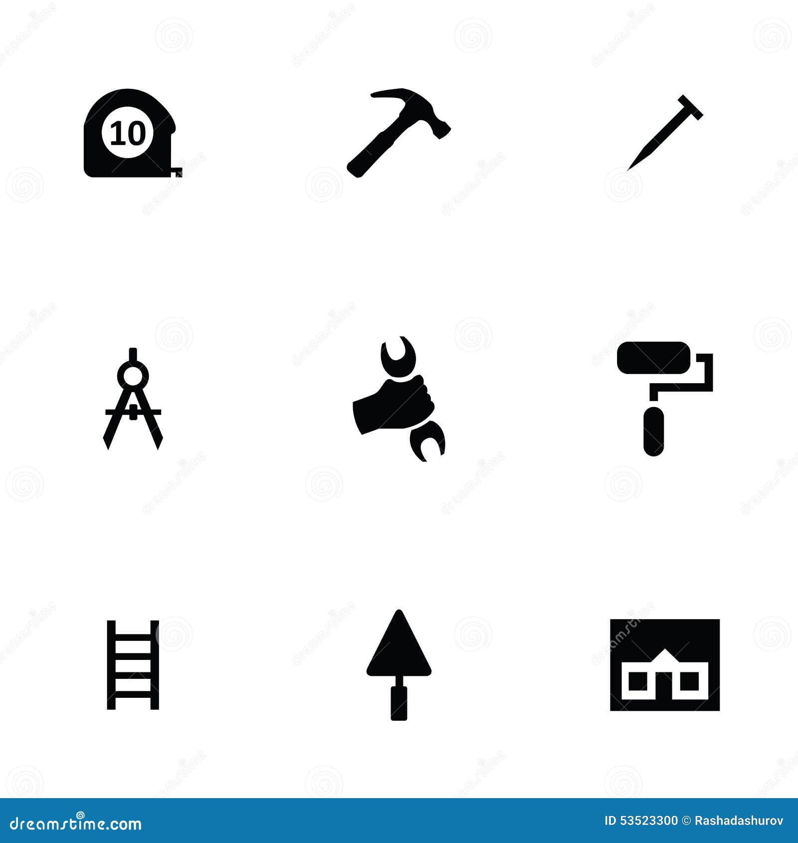 Repair 9 icons set stock vector. Illustration of hammer - 53523300