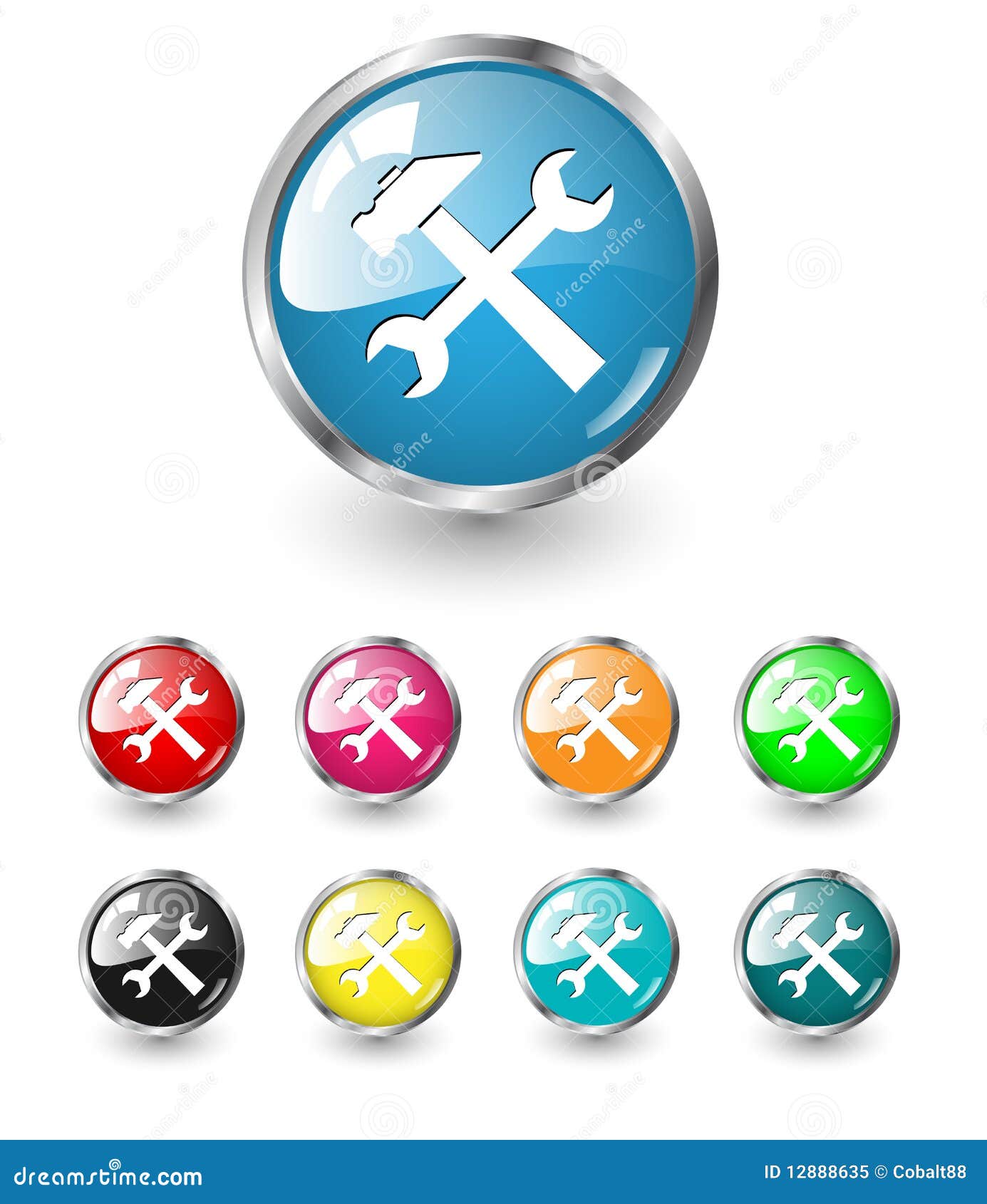 Repair icons, vector set stock vector. Illustration of mechanics - 12888635