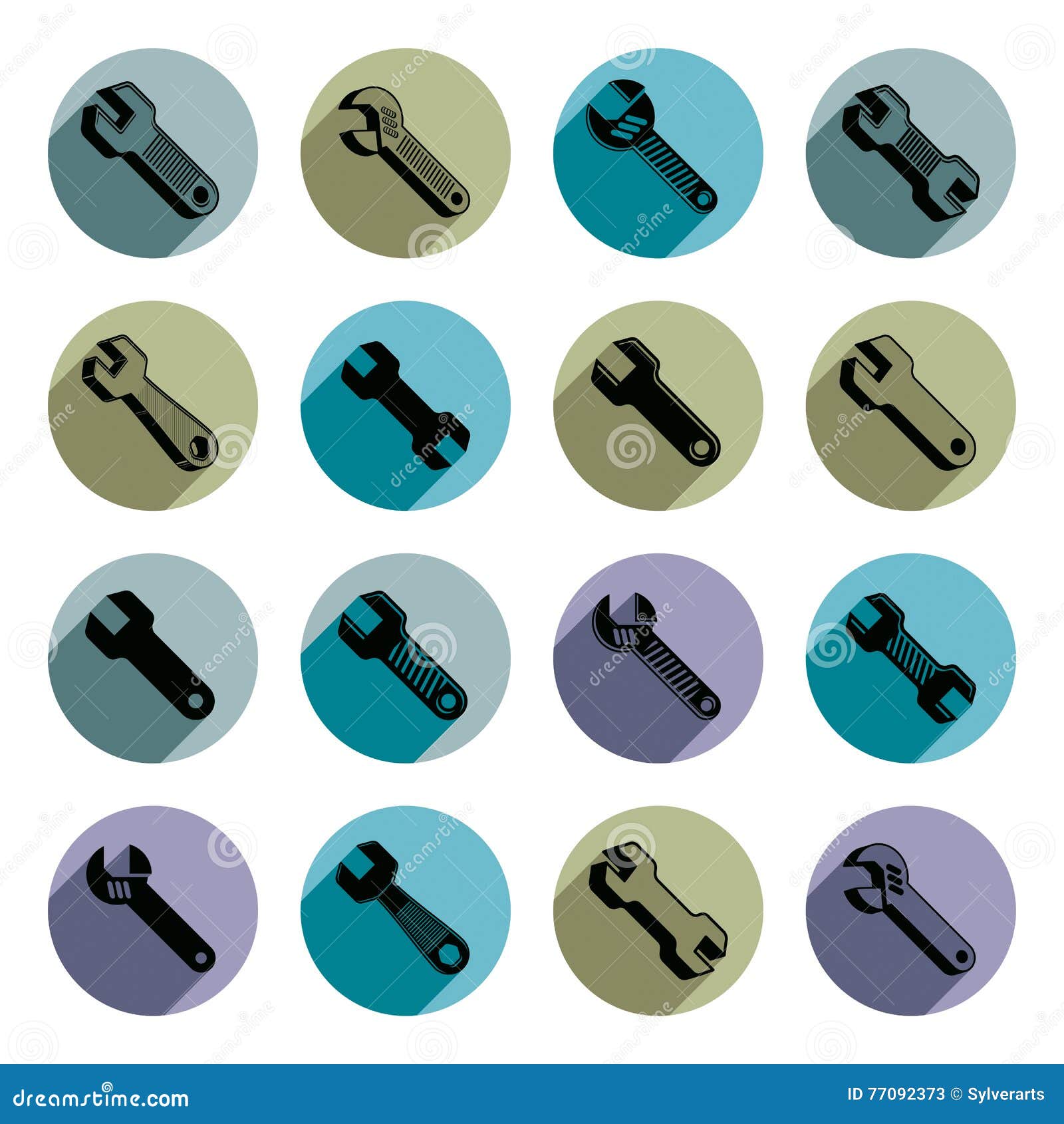 Repair Instruments Collection, 3d Tools, Vector Wrenches and Adj Stock ...