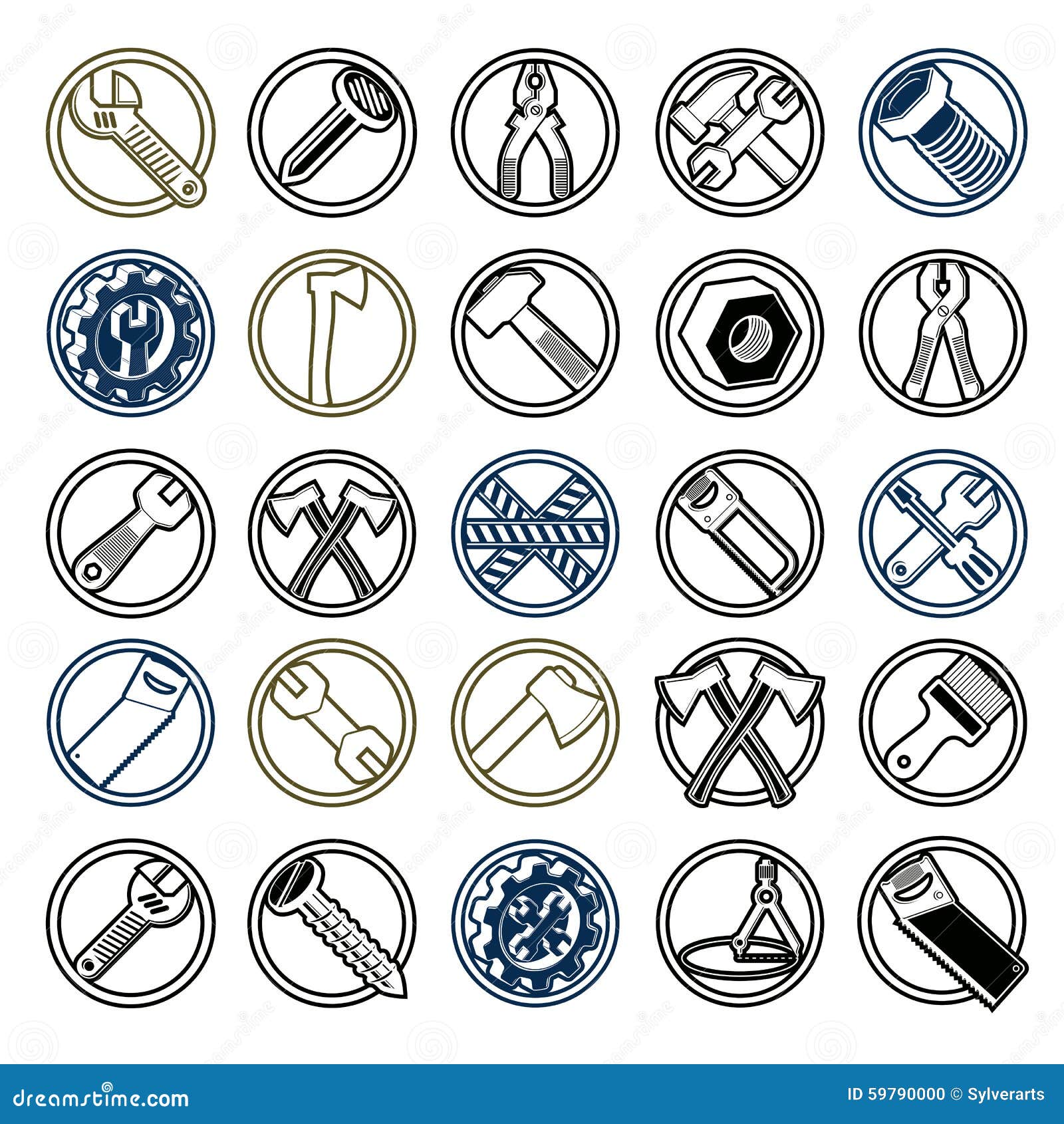 Repair Instruments Collection, Vector 3d Tools. Stock Vector ...