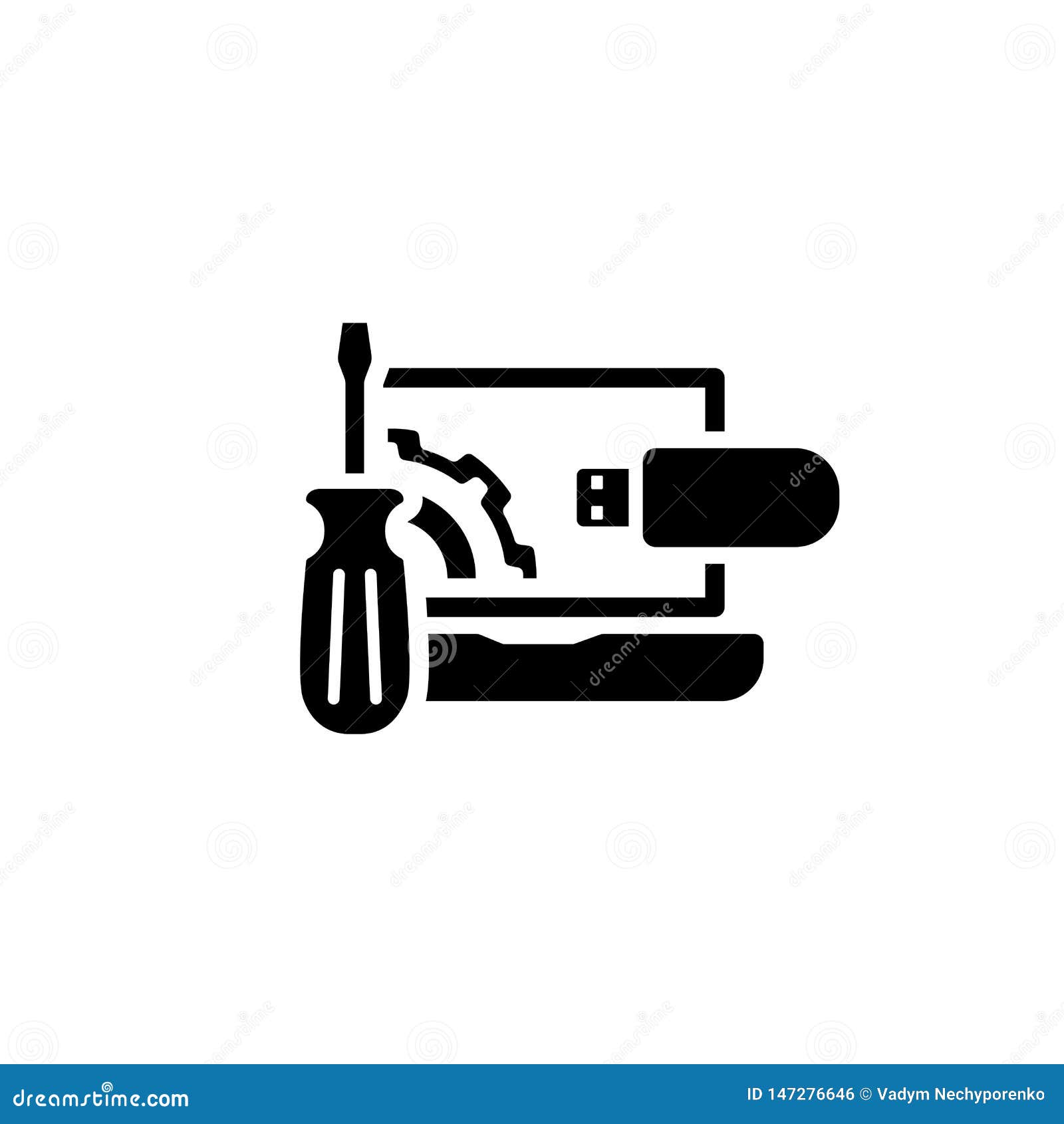 Repair Kit Icon. Flat Design Stock Illustration - Illustration of ...