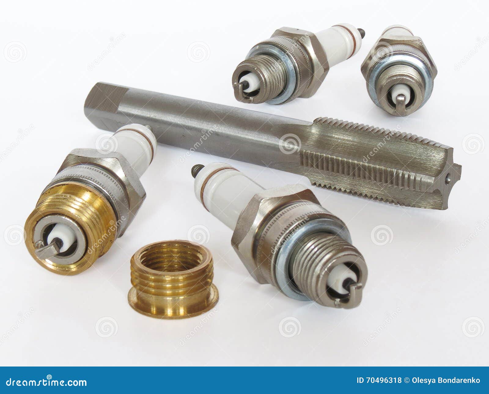 Repair Kit To Spark Plug Well Stock Photo - Image of spark, parts: 70496318