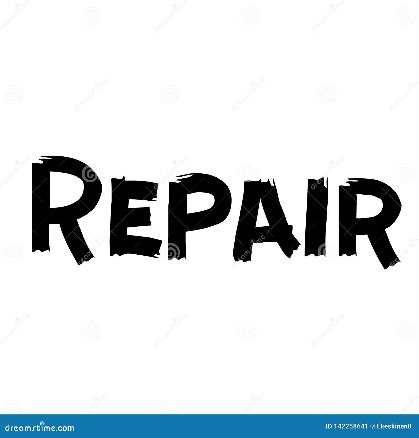 Repair label stock vector. Illustration of renovation - 142258641