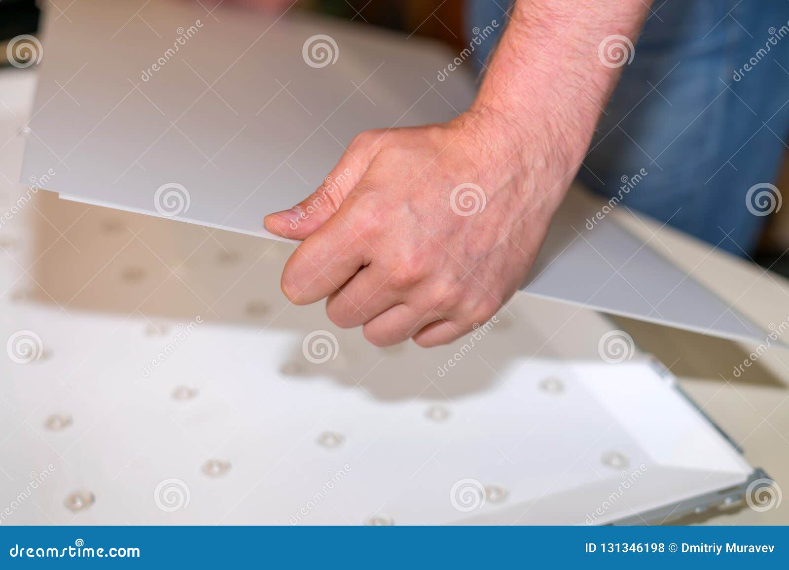 Repair LED Backlight Large Modern LCD TV in the Service Center ...