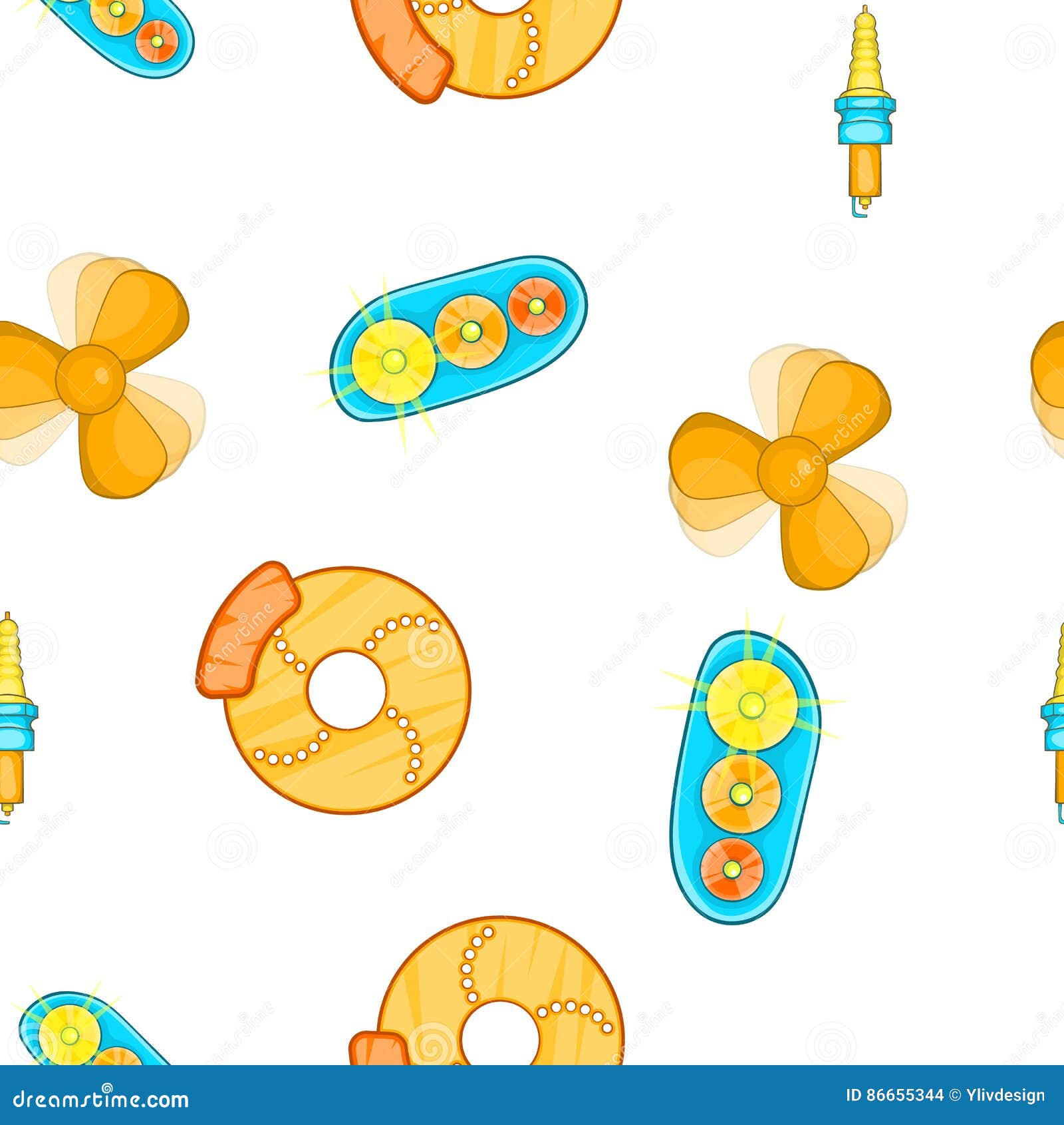 Repair Machine Icons Set, Flat Style Cartoon Vector | CartoonDealer.com ...