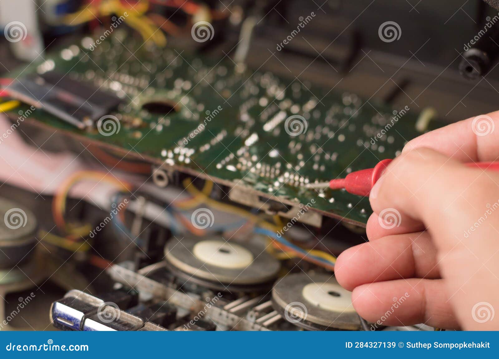Repair and Maintenance of Electronic Devices. Stock Image - Image of ...