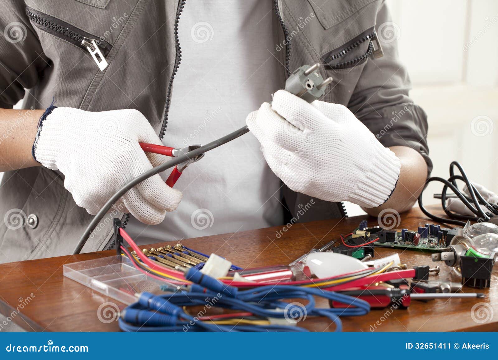 Repair man stock image. Image of technicians, plug, fixing - 32651411
