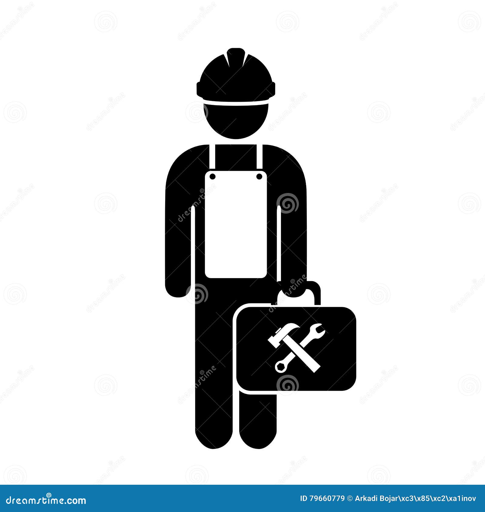 Repair man worker icon stock vector. Illustration of instruments - 79660779