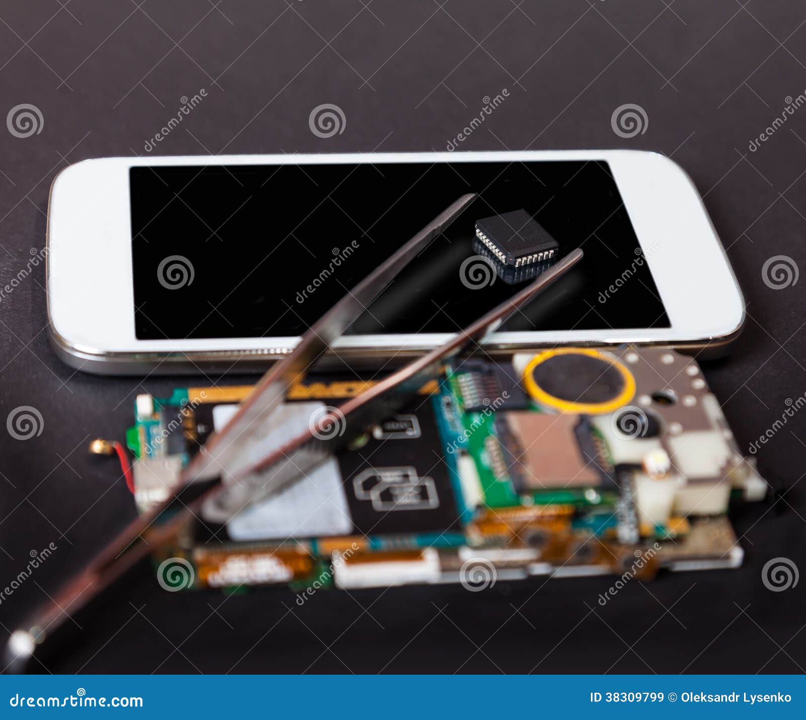 Repair of mobile devices stock image. Image of modern - 38309799