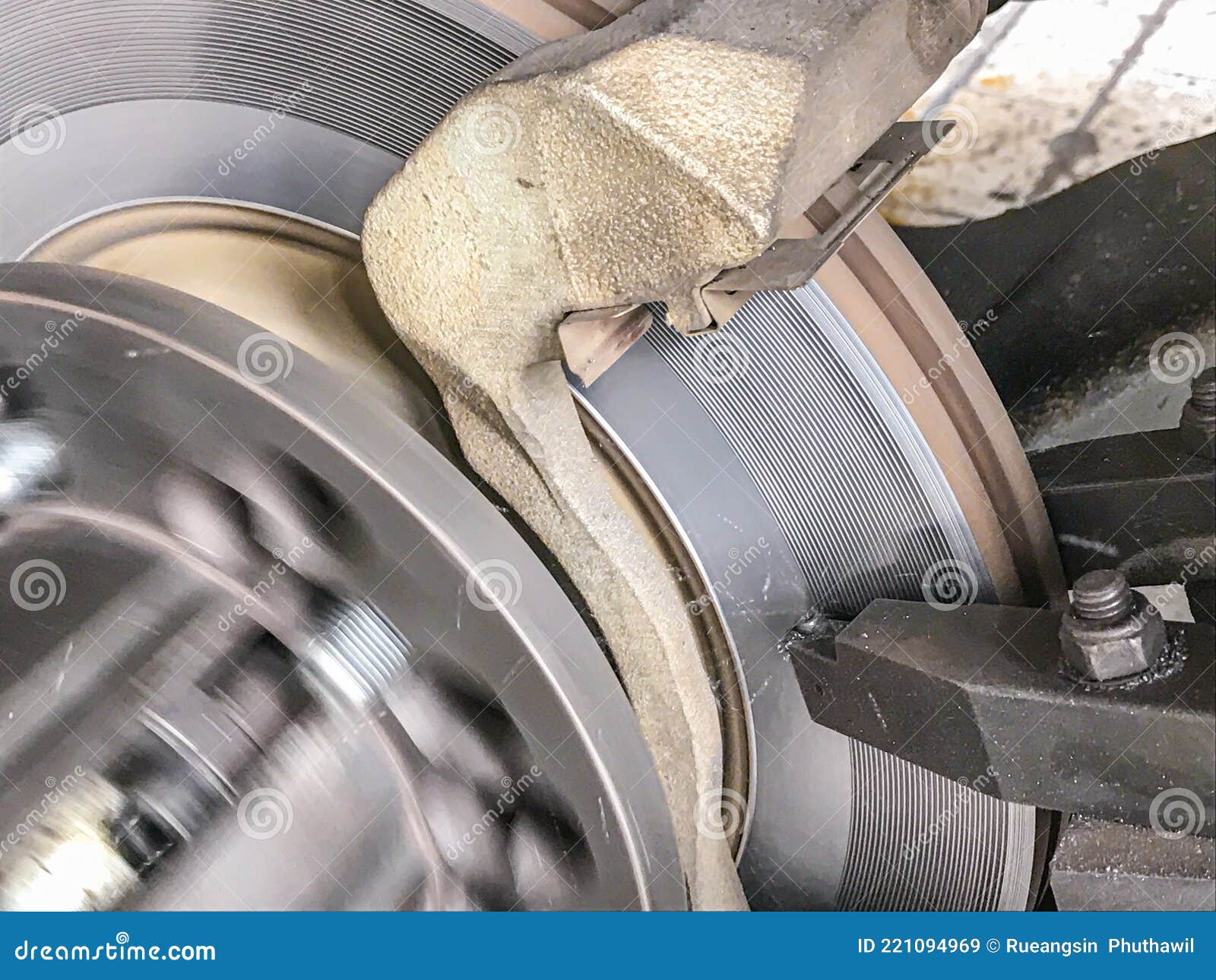 Repair old car brake discs stock image. Image of metal - 221094969