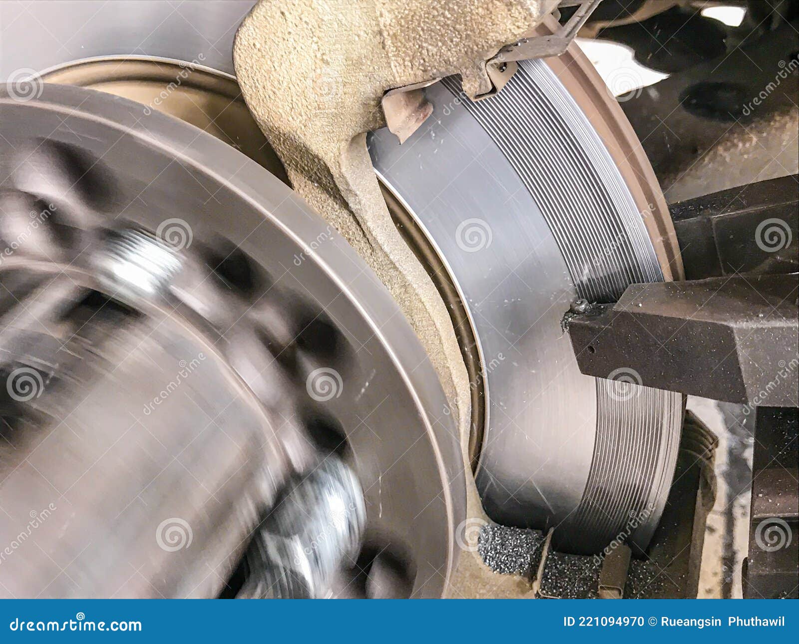 Repair old car brake discs stock photo. Image of occupation - 221094970