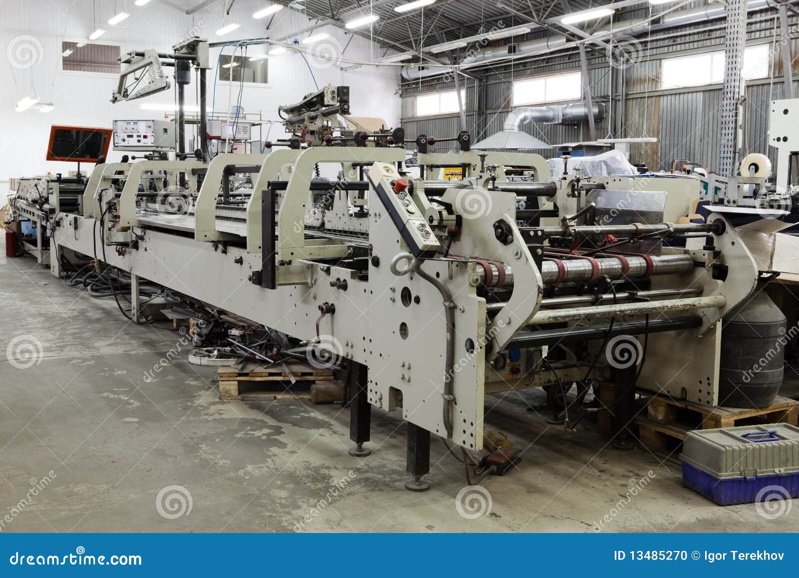 Repair of Old Printing Equipment Stock Photo - Image of metal ...