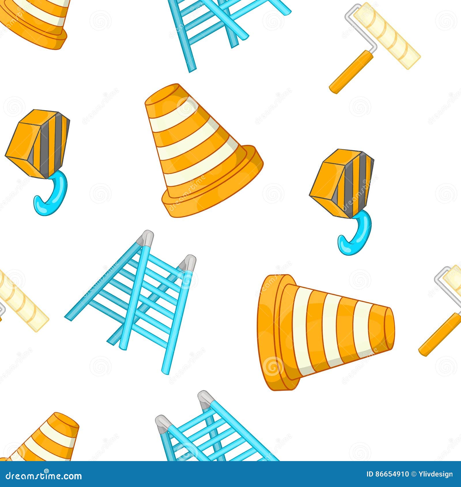 Repair Pattern, Cartoon Style Stock Vector - Illustration of concrete ...