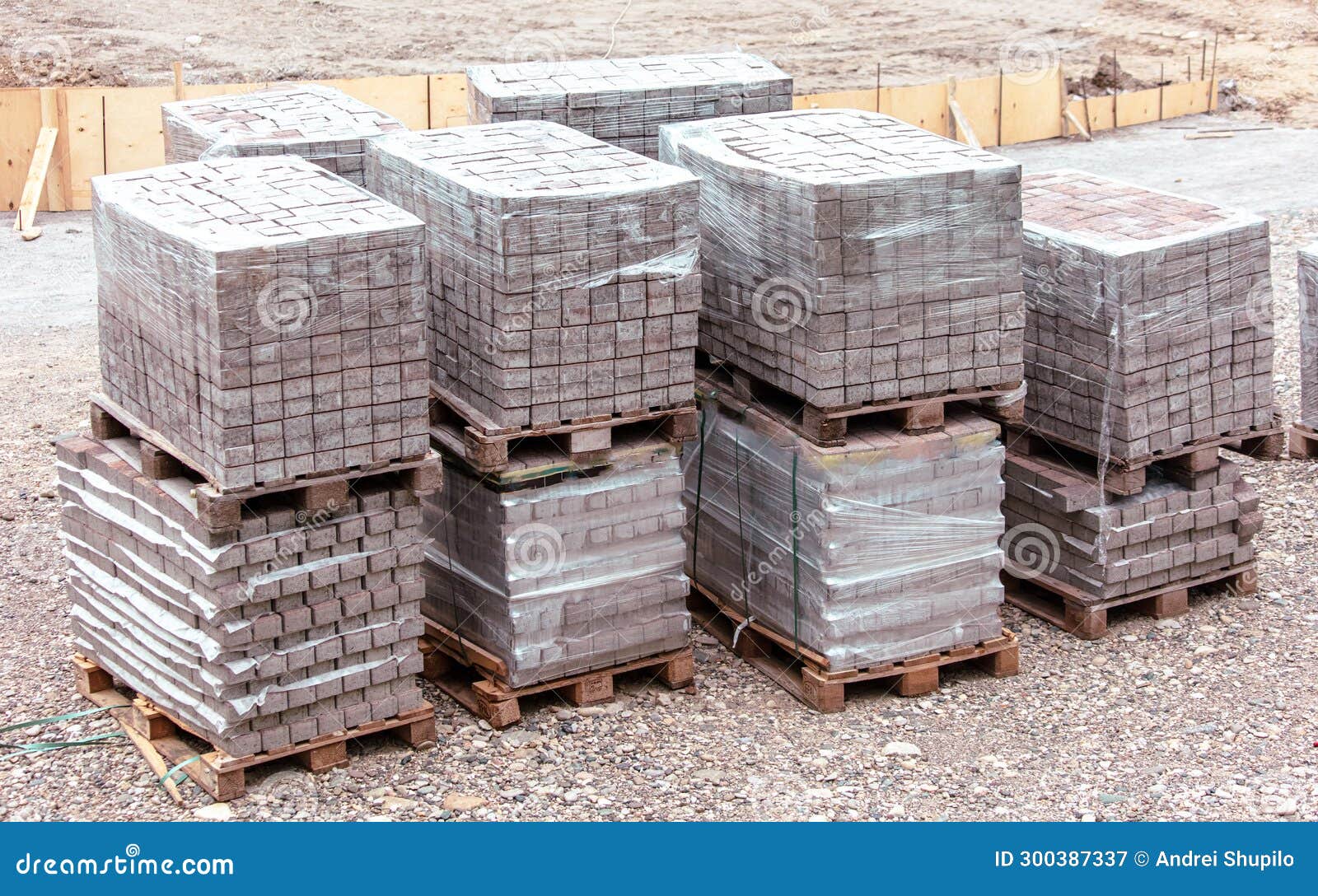 Repair of Paving Slabs on the Road Stock Image - Image of granite, city ...