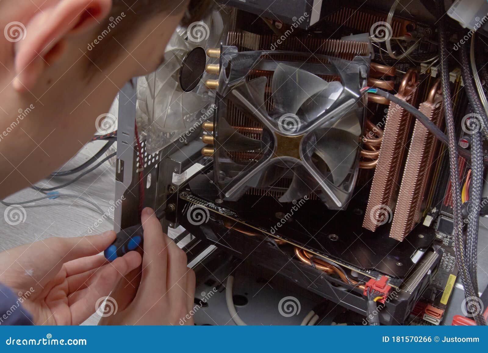 Repair of PC Installation of Components Cleaning from Dust Assembly ...