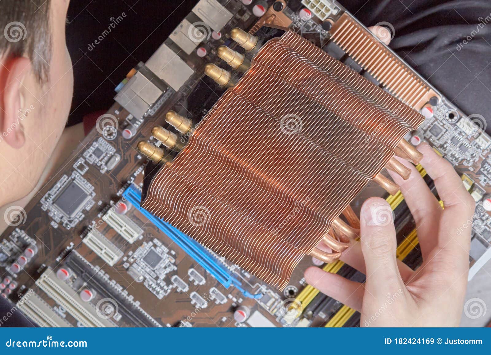 Repair of PC Installation of Components Cleaning from Dust Assembly ...