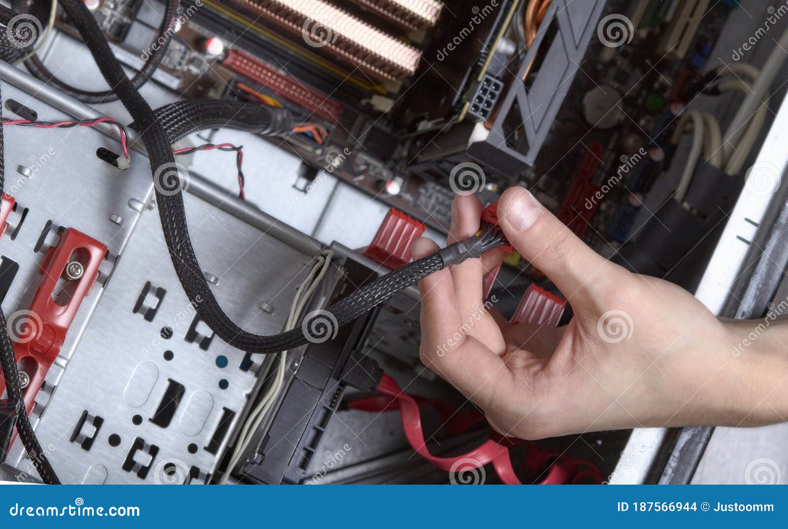 Repair of PC Installation of Components Cleaning from Dust Assembly ...