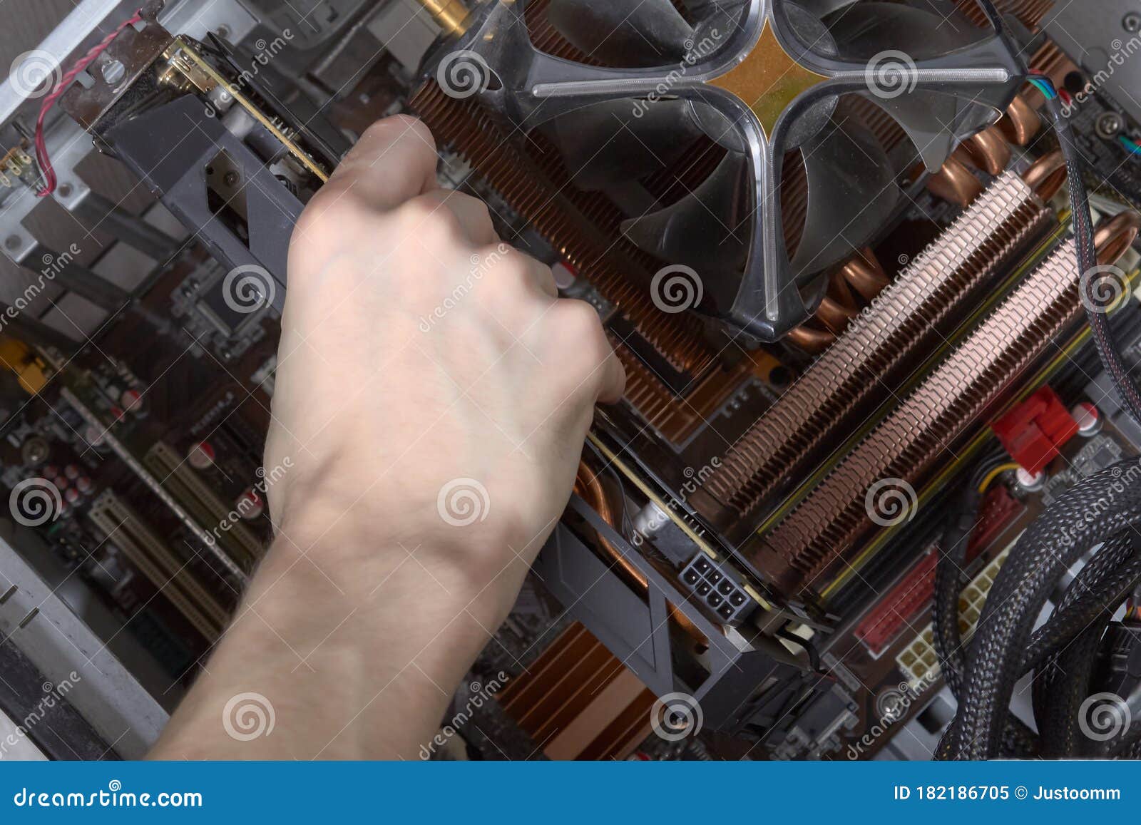 Repair of PC Installation of Components Cleaning from Dust Assembly ...