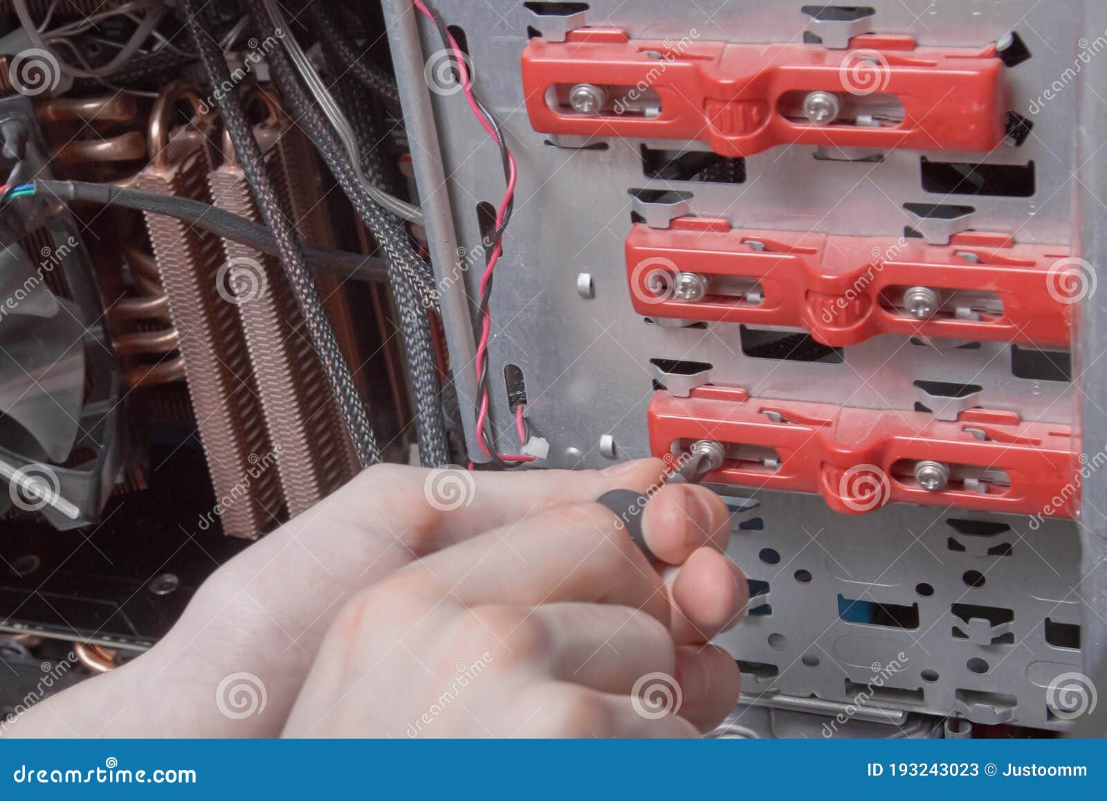 Repair of PC Installation of Components Cleaning from Dust Assembly ...