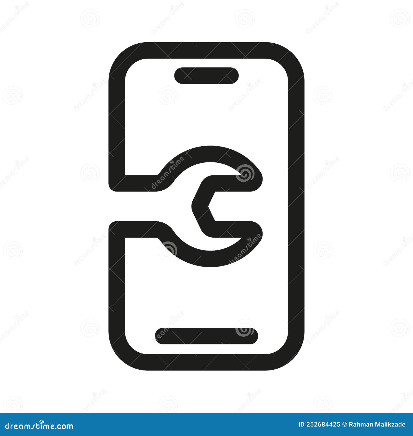Repair Phone Icon, Phone Service Outline Vector Illustration Stock ...