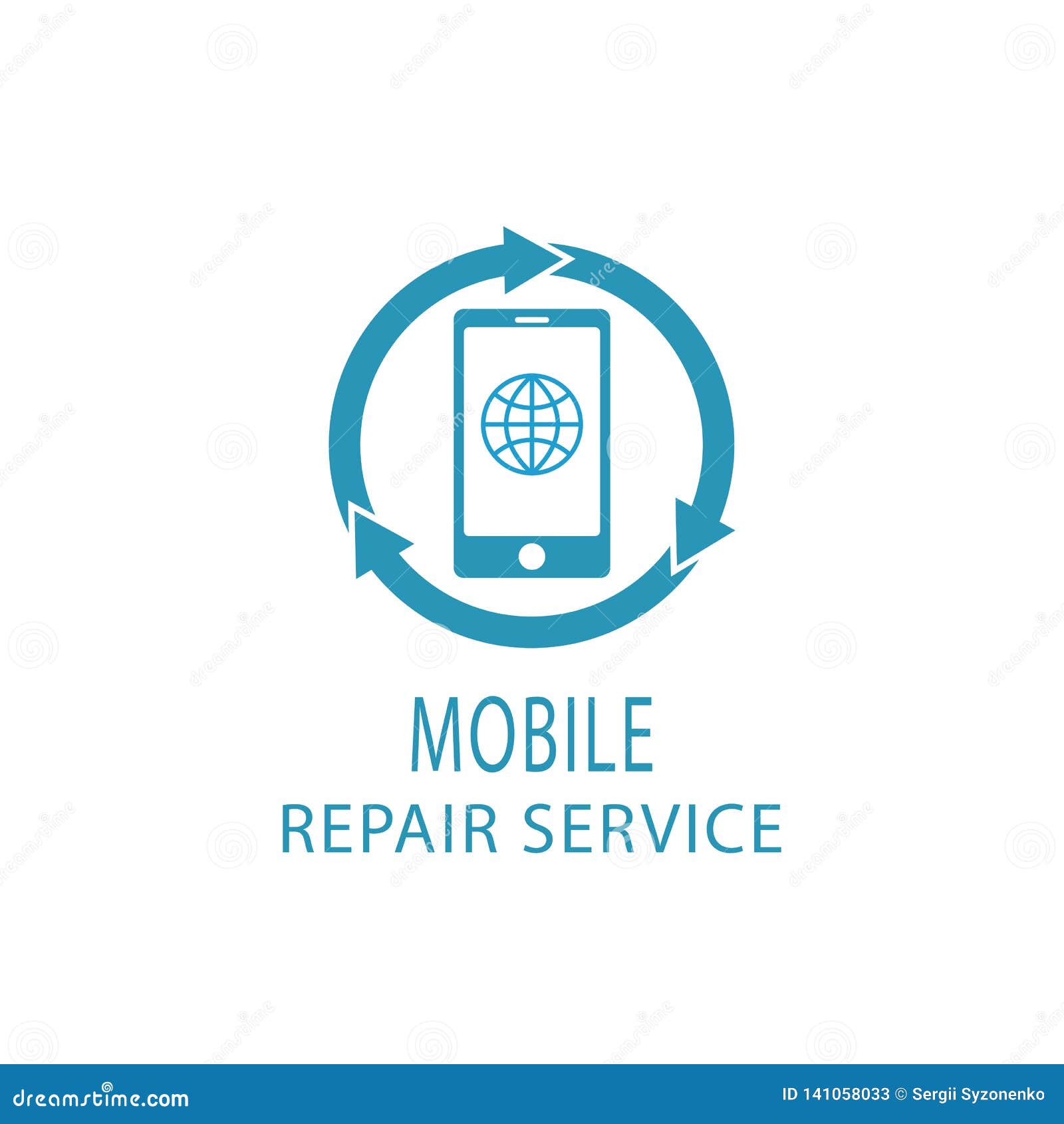 Repair Phone Logo, Fix Service Mobile and Tablet Sign Stock Vector ...