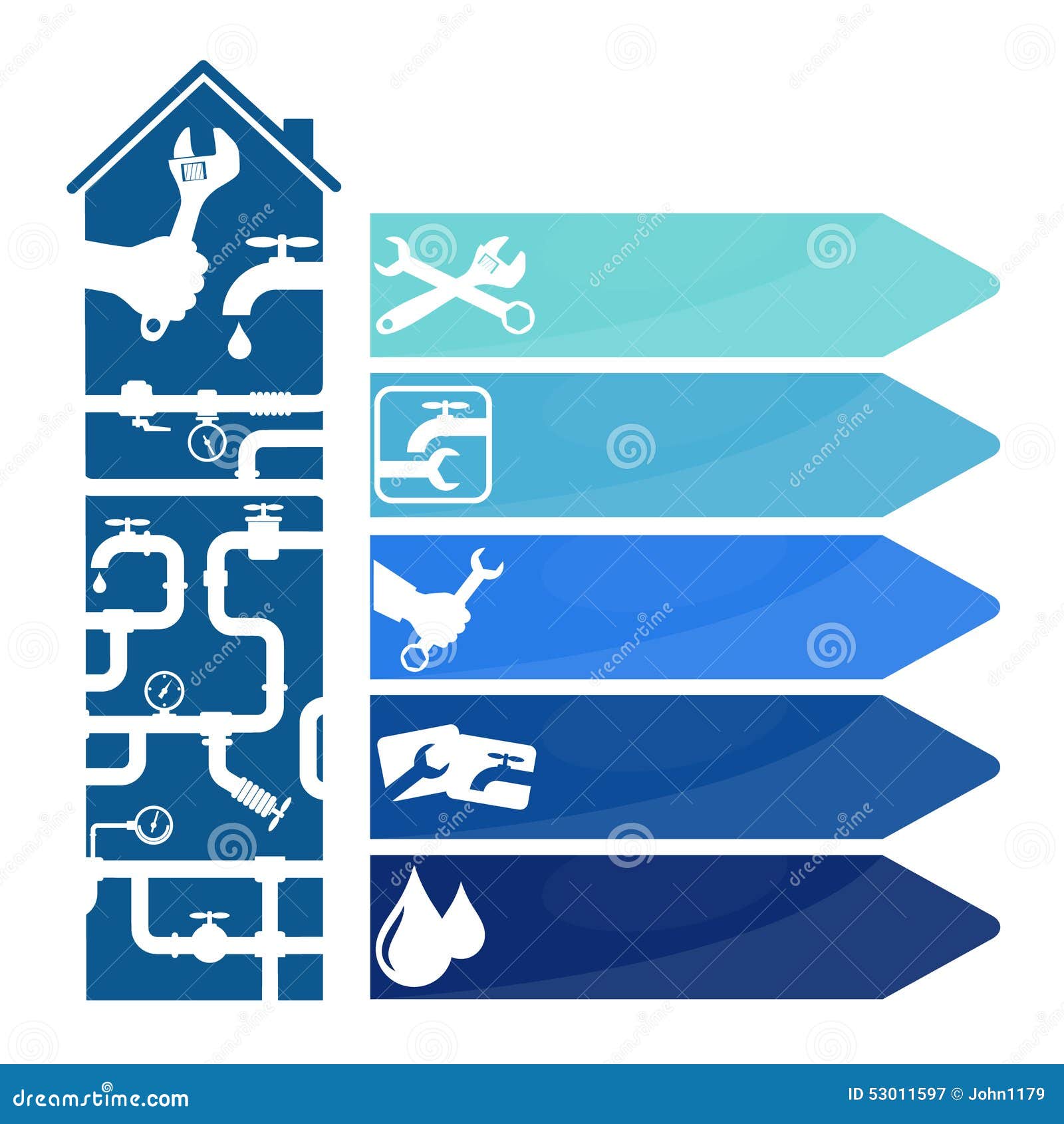 Repair of Plumbing and Plumbing Symbol Stock Vector - Illustration of ...