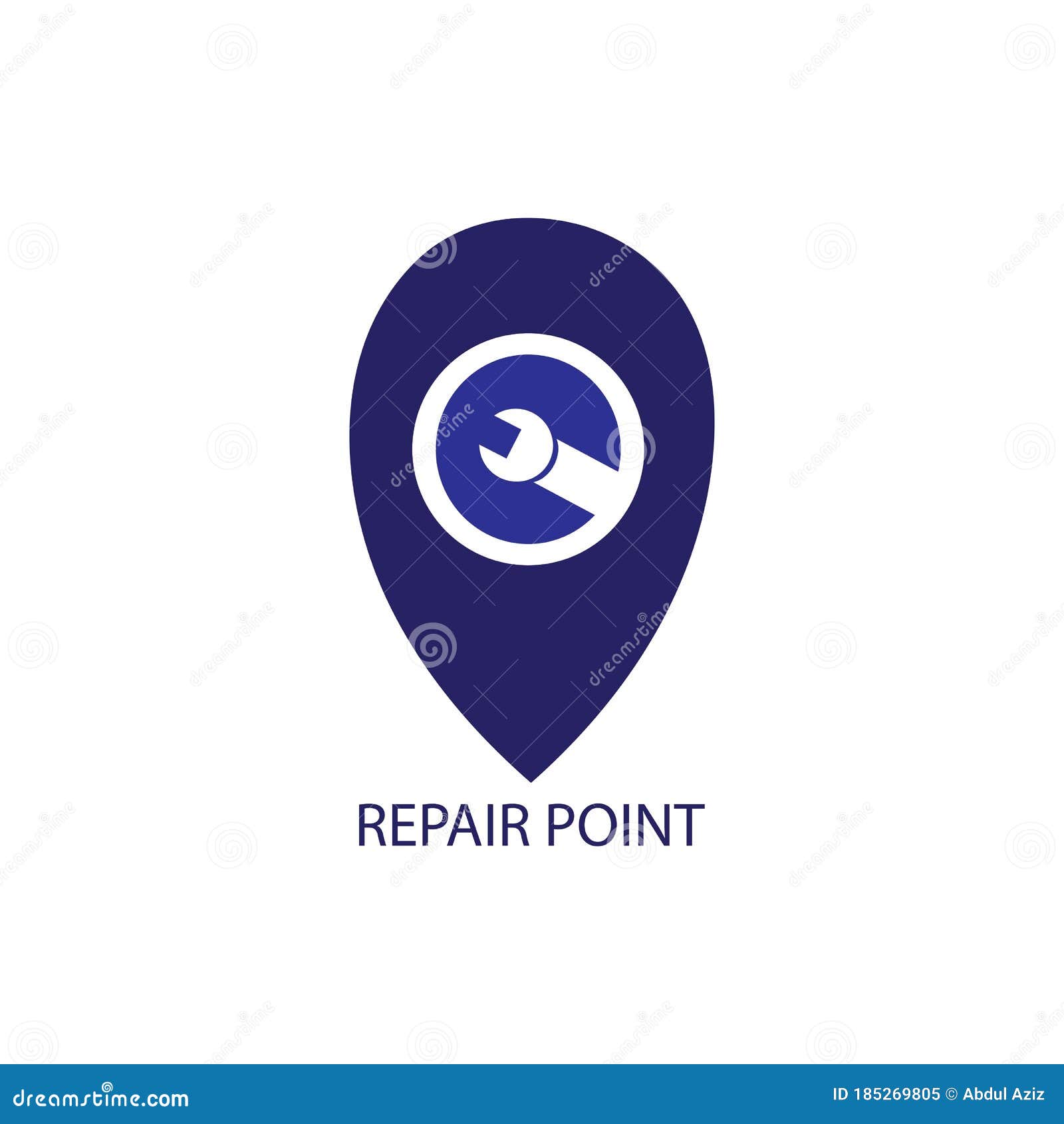 Repair point logo vector stock vector. Illustration of rental - 185269805