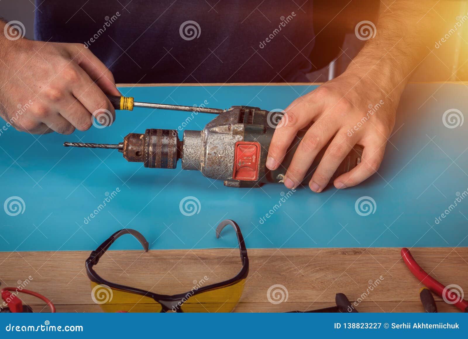 Repair of Power Tools in the Service Center Stock Image - Image of ...