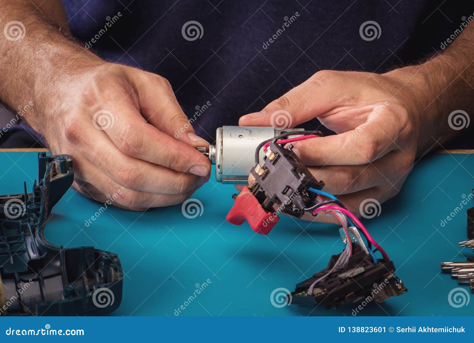Repair of Power Tools in the Service Center Stock Image - Image of ...