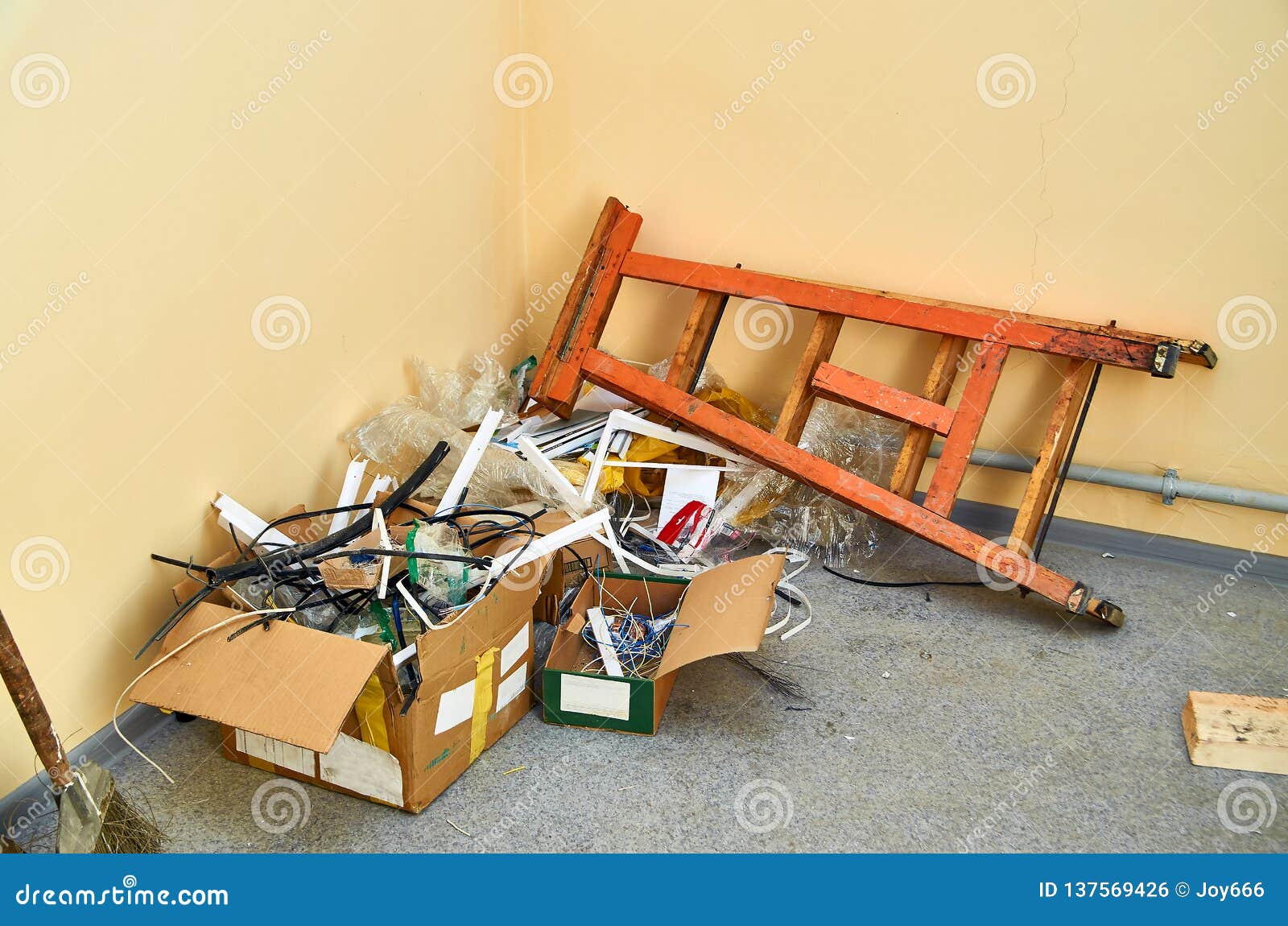 Repair of Premises, Construction Waste Stock Photo - Image of pasting ...