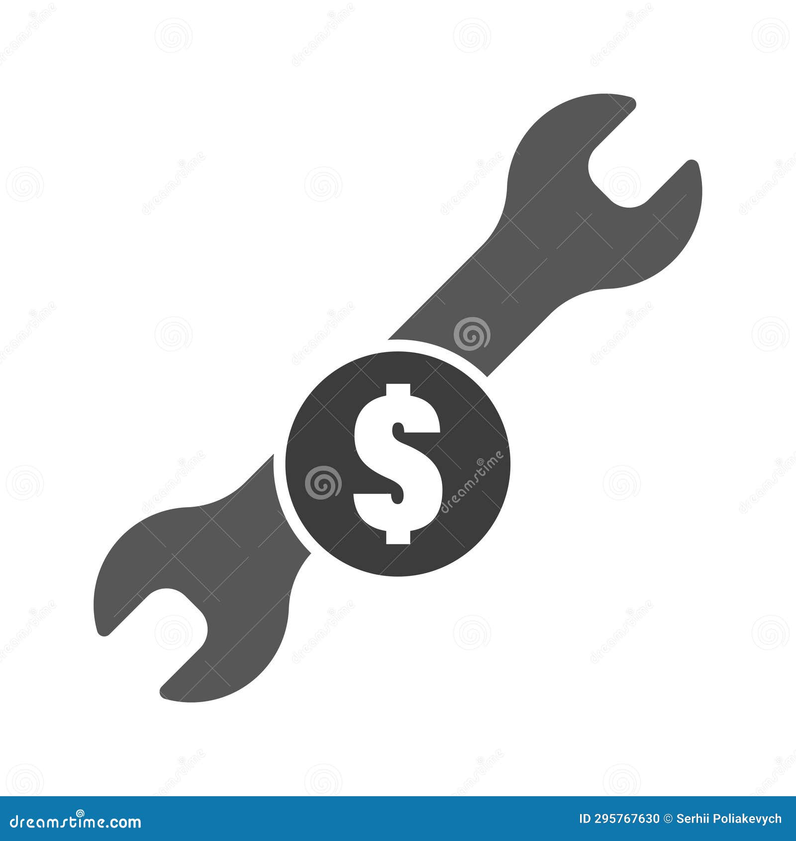 Repair Price Long Shadow Symbol. Vector Illustration Stock Vector ...