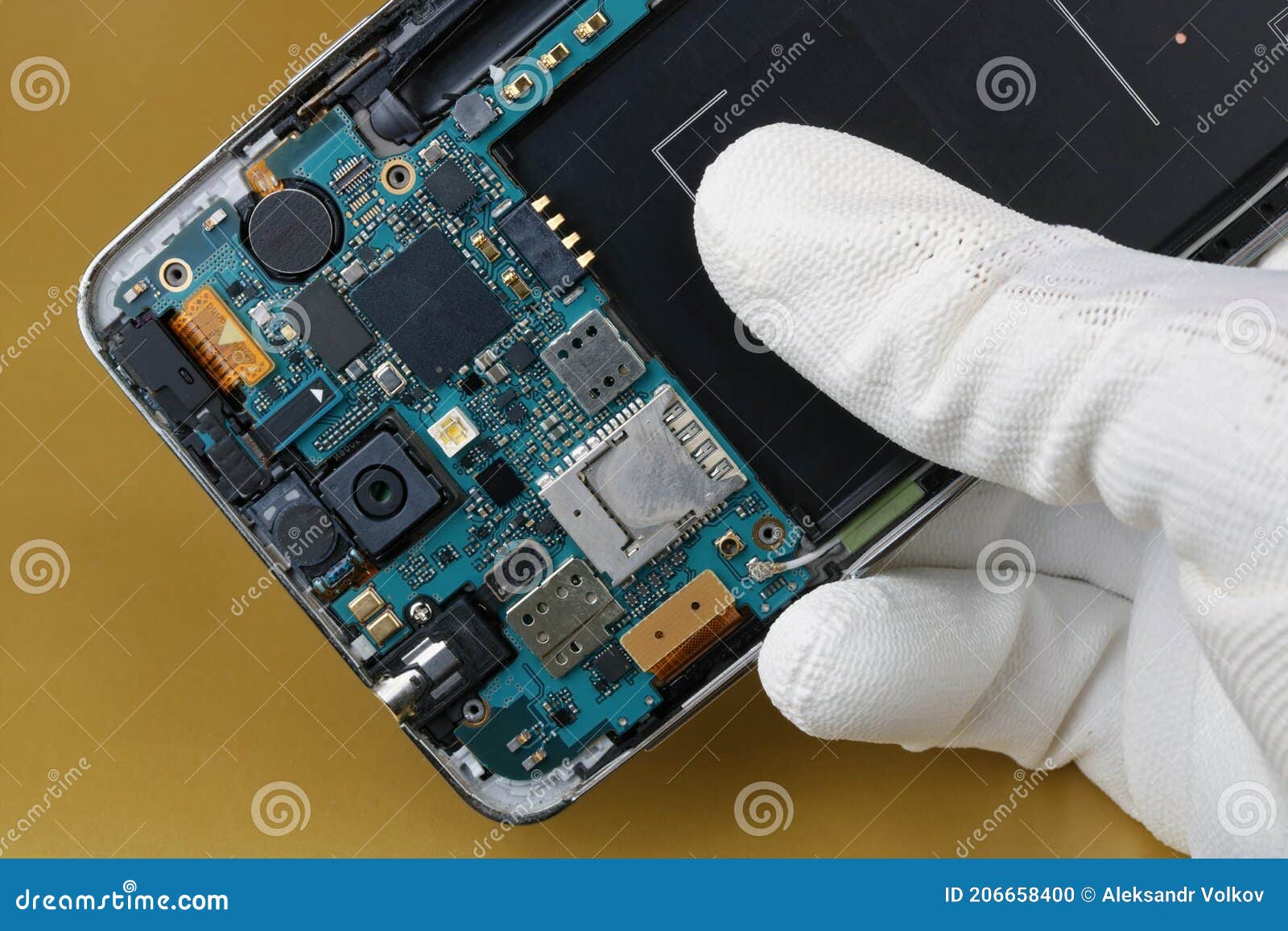 Repair of Printed Circuit Board for GSM Smart Phone Stock Photo - Image ...