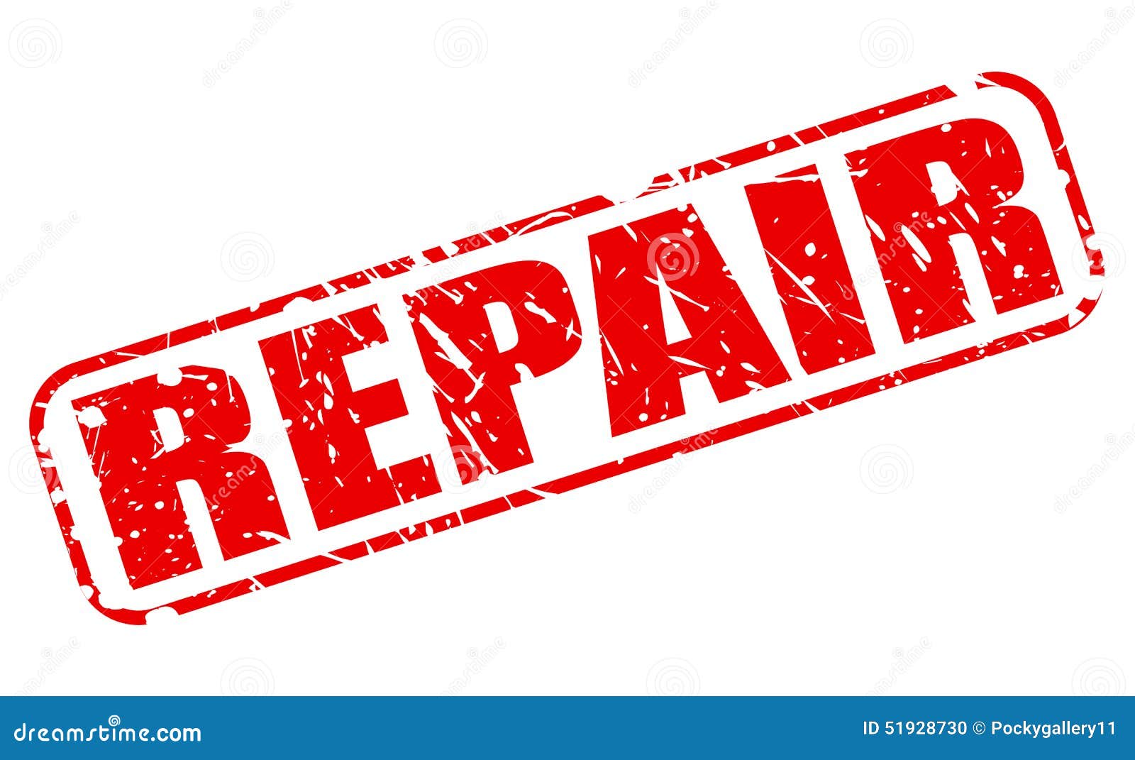 Repair red stamp text stock vector. Illustration of renovation - 51928730